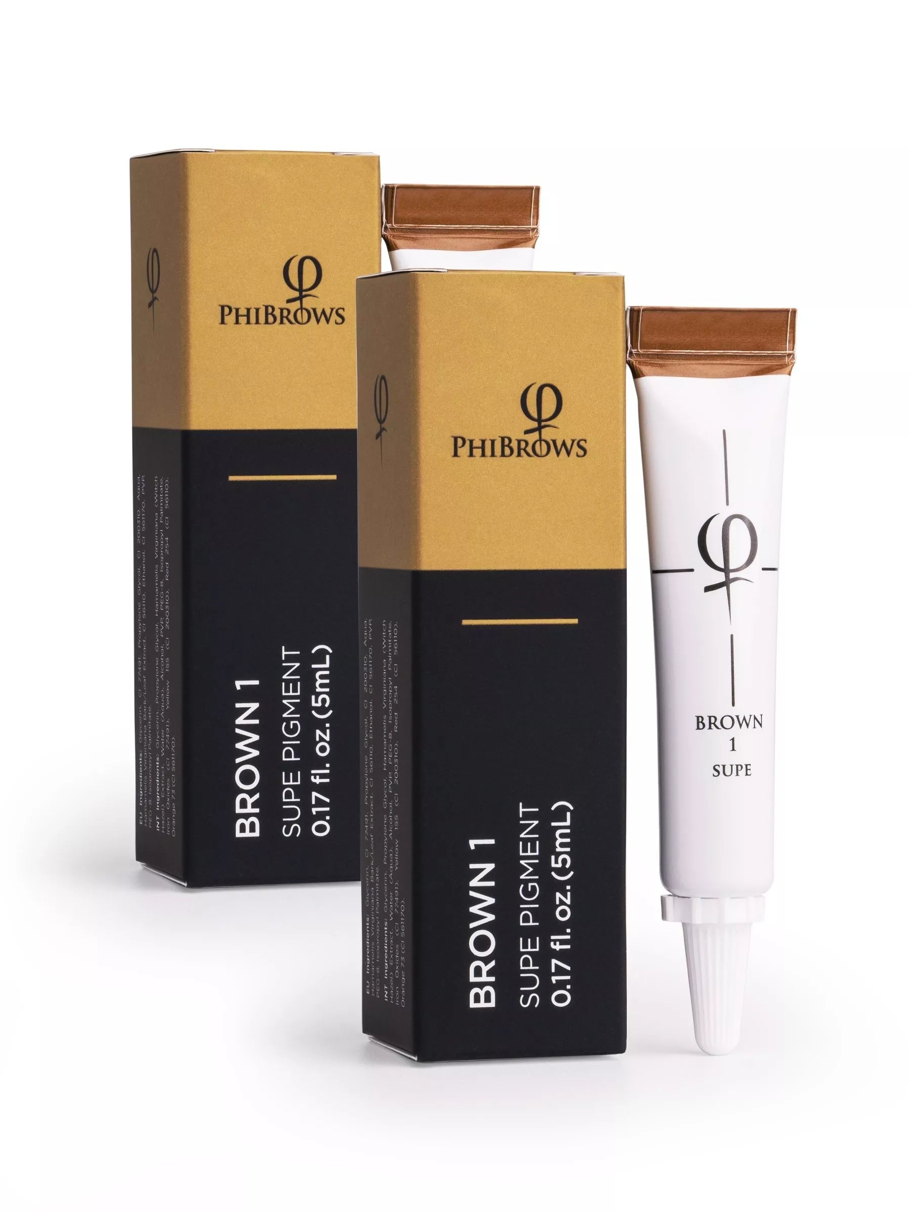PhiBrows Brown 1 SUPE Pigment 5ml - 2pcs – PhiSupply USA